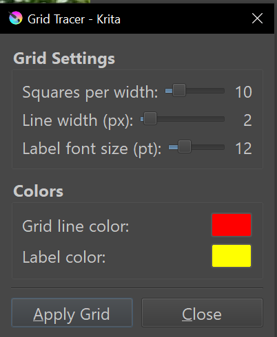 Grid tracer script - Resources - Krita Artists