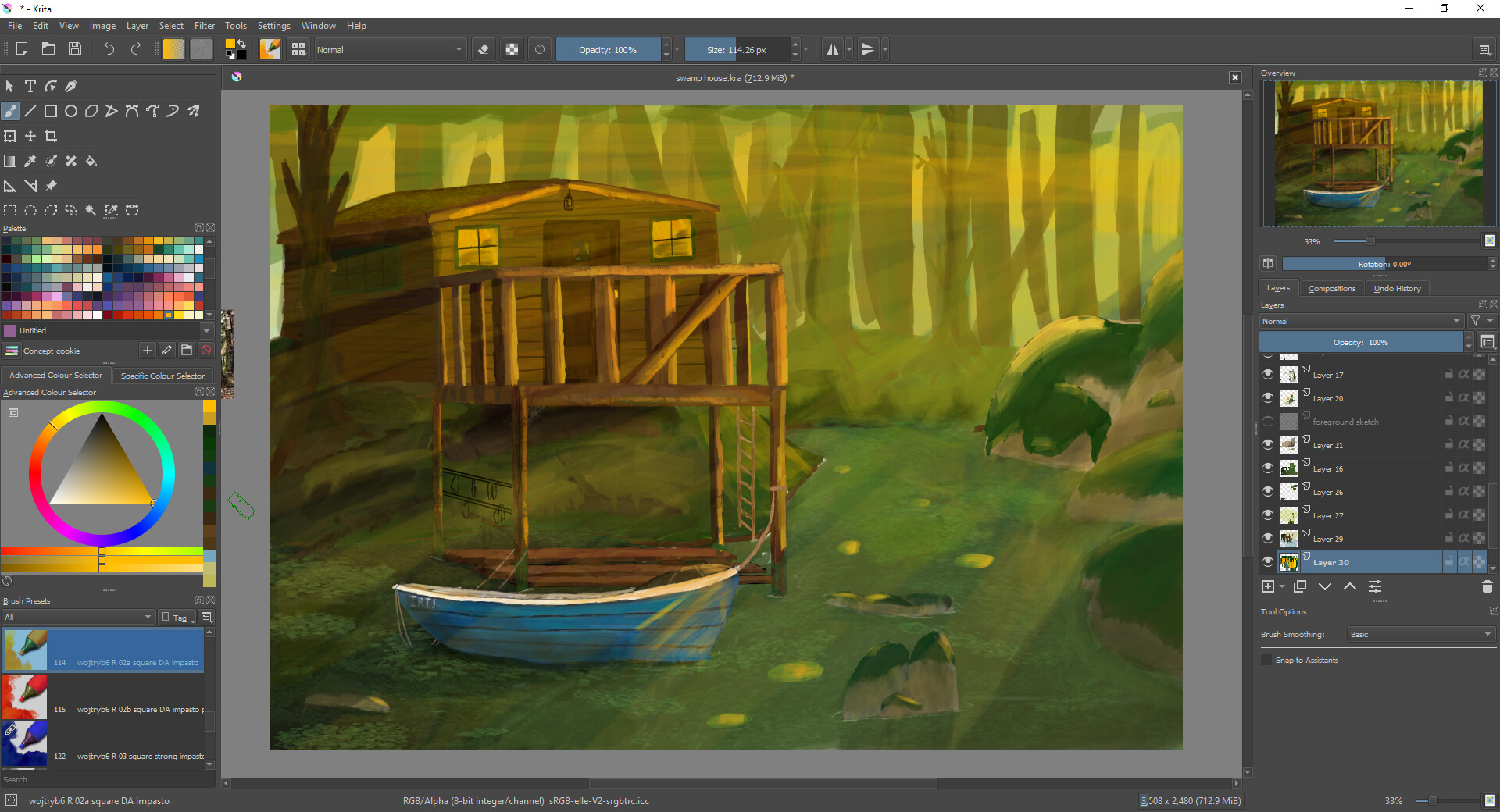 Swamp hut + background - Work In Progress - Krita Artists