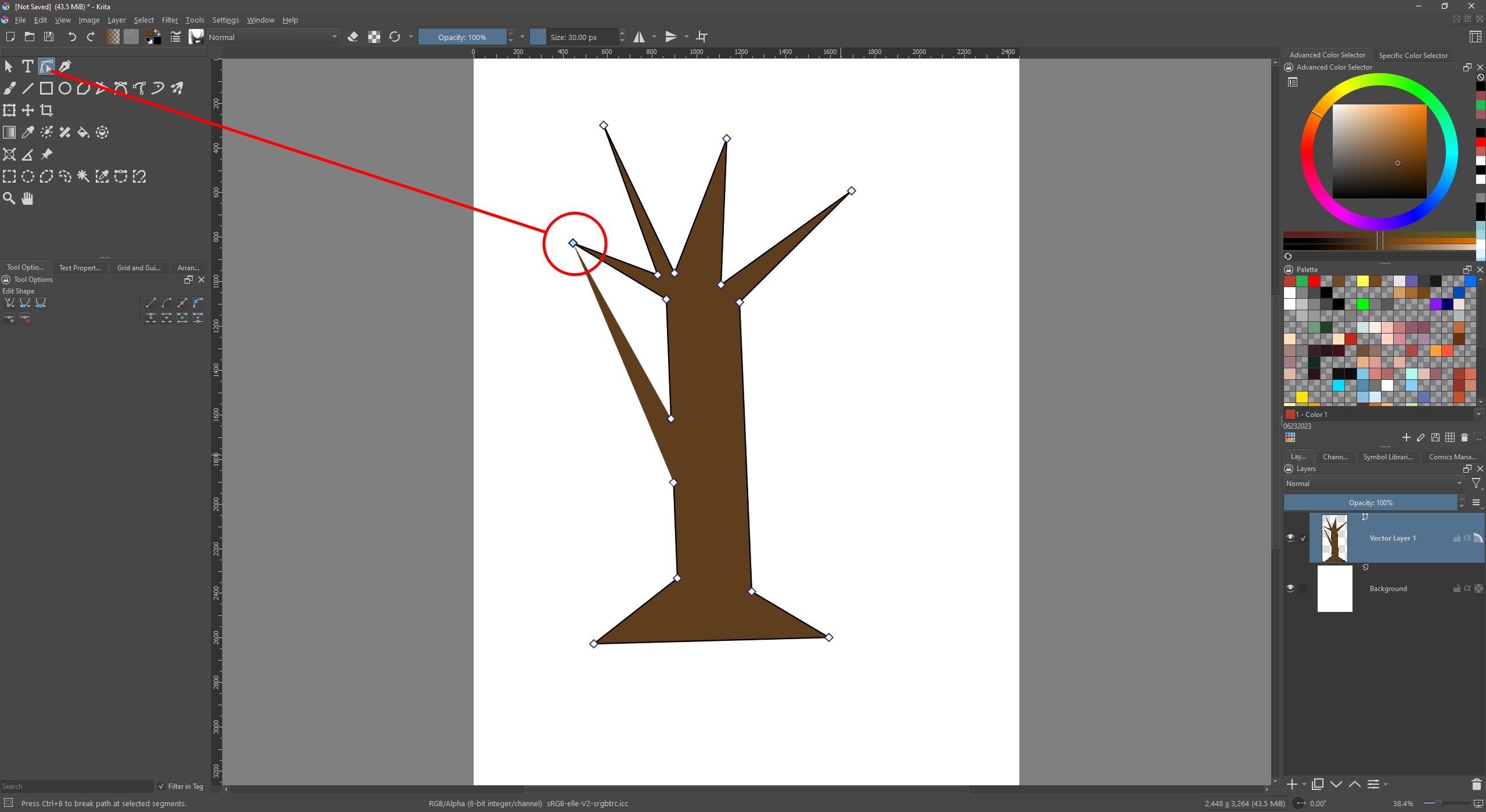 Can't remove path segment without breaking the shape fill - General ...