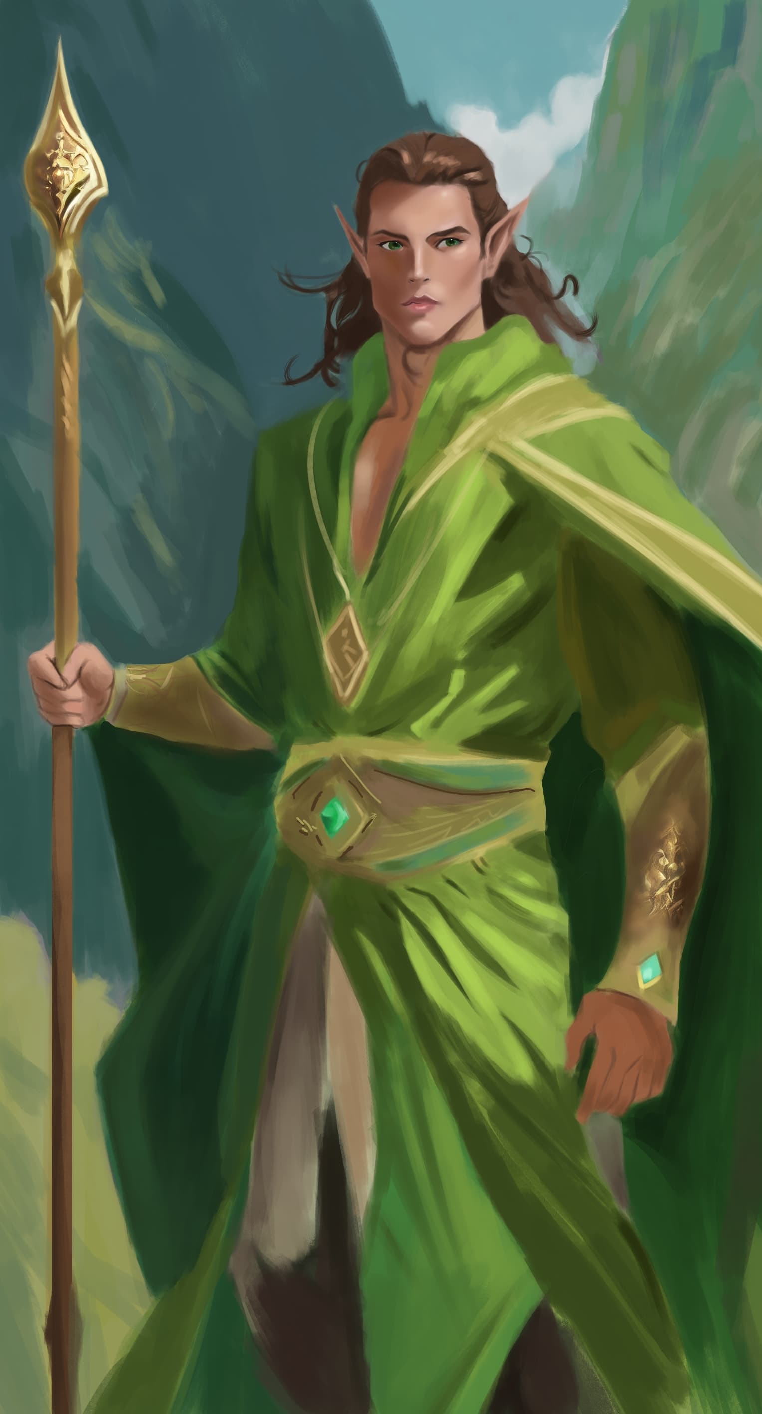 Green mountain elf - Finished Artworks - Krita Artists