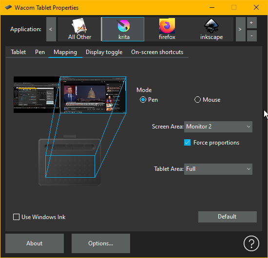 Tablet Cursor can't go beyond canvas - Input Device Support - Krita Artists