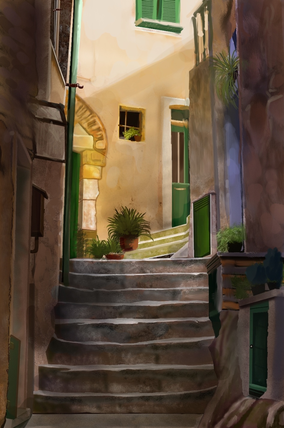 Back alley Italy - Finished Artworks - Krita Artists