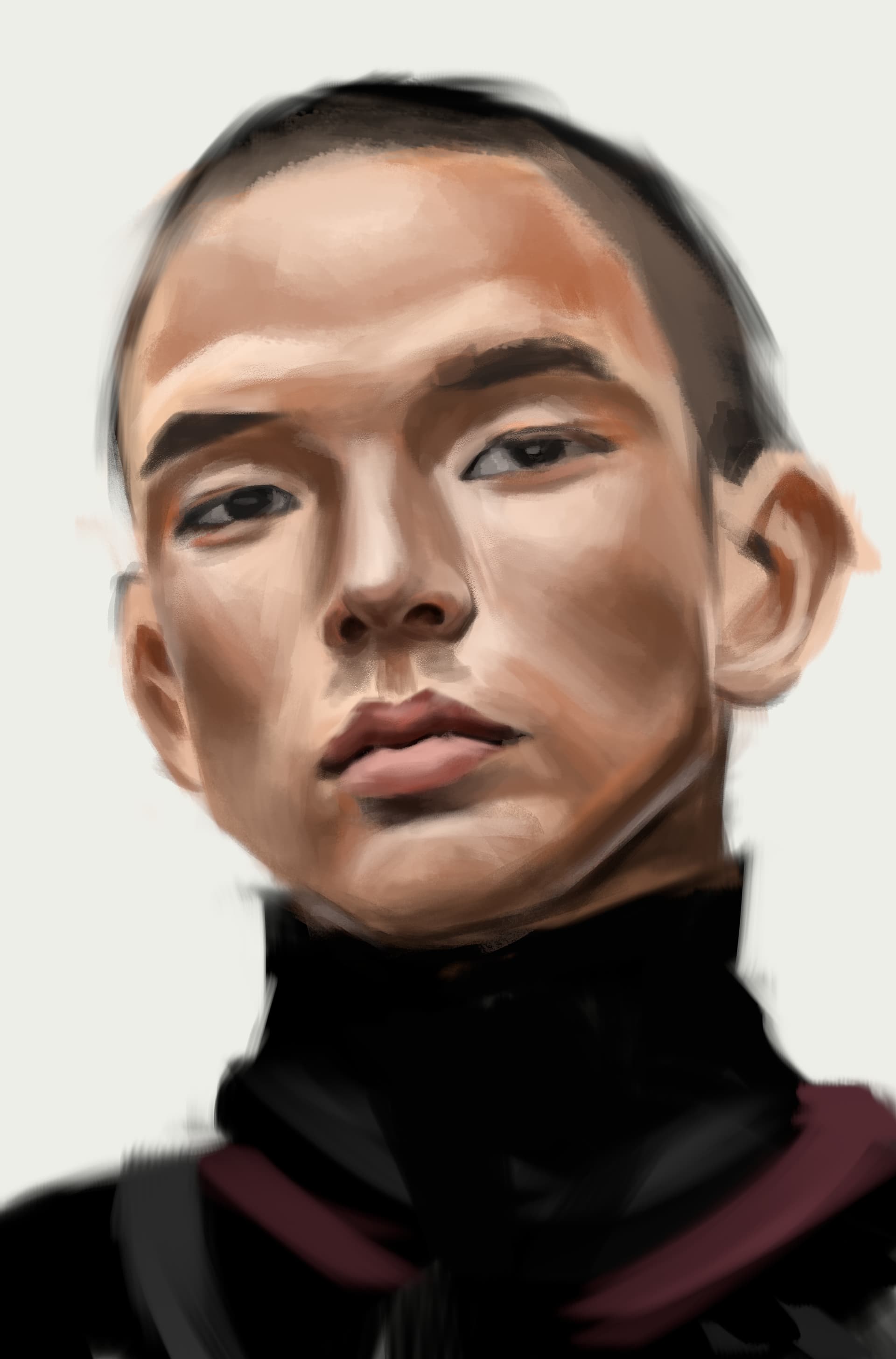 Portrait face rendering - Finished Artworks - Krita Artists